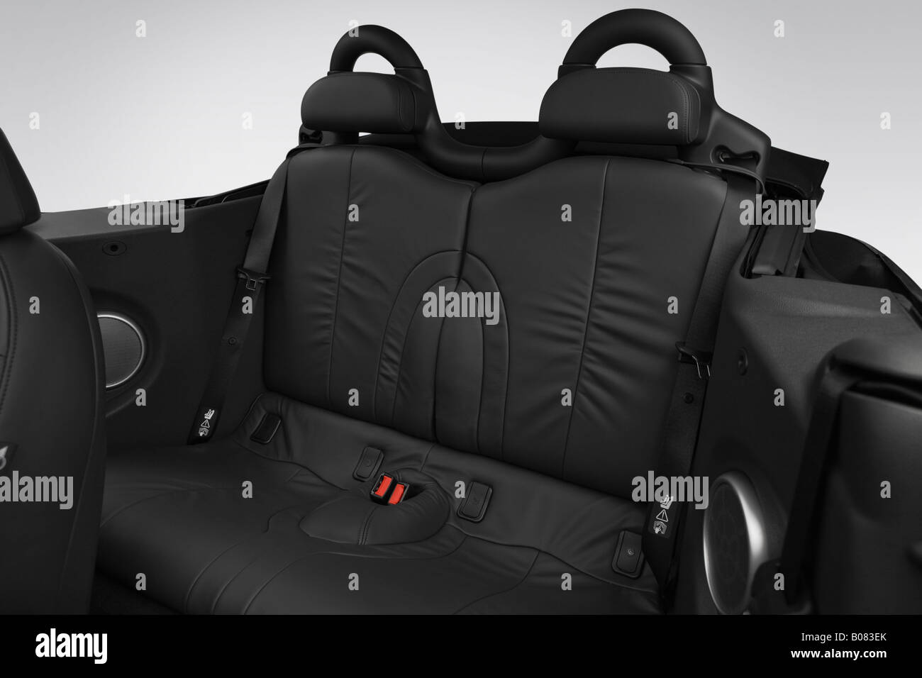 2008 Mini Cooper in White - Rear seats Stock Photo - Alamy