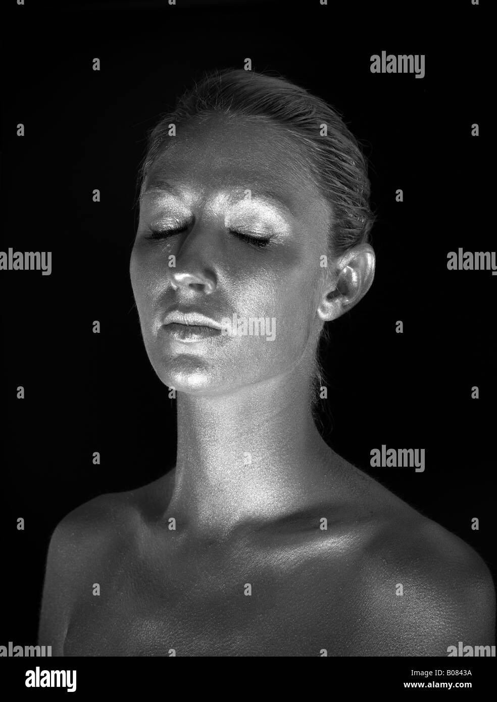 Lady paint Black and White Stock Photos & Images - Alamy