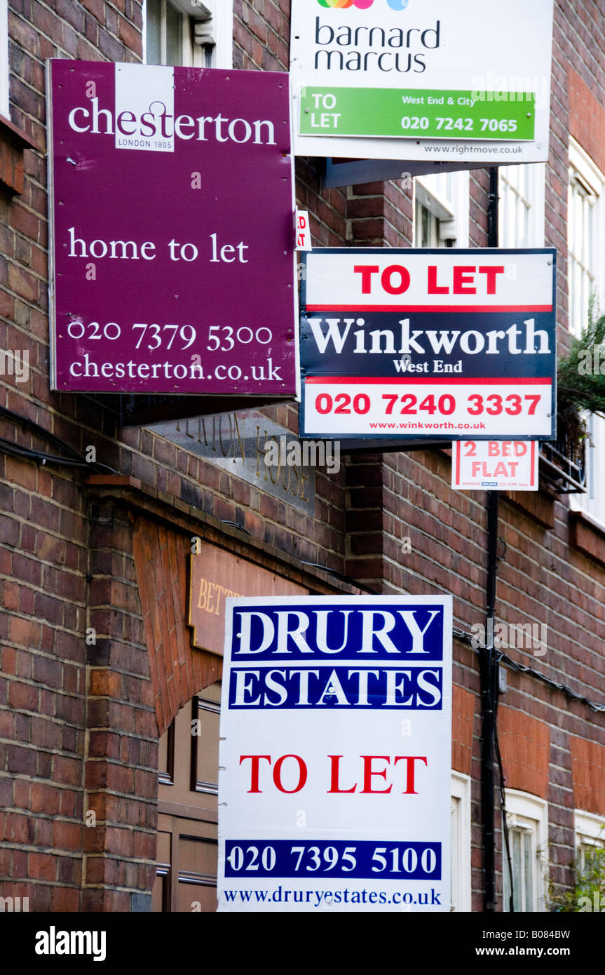 Property rental boards hi-res stock photography and images - Alamy