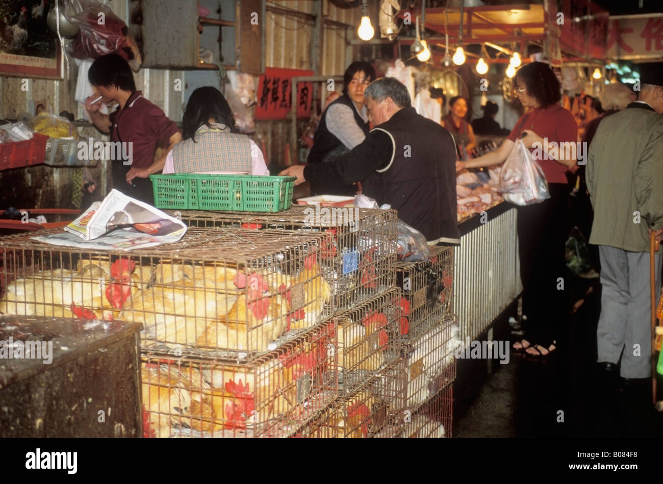 People Shopping In Traditional Chinese Asia Market Taiwan China Stock ...