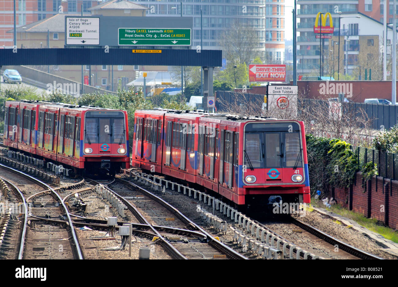 Docklands Light Railway trains London United Kingdom Stock Photo - Alamy