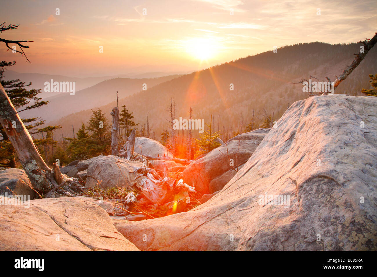 Sunset from Clingman's Dome Great Smoky Mountain National Park ...