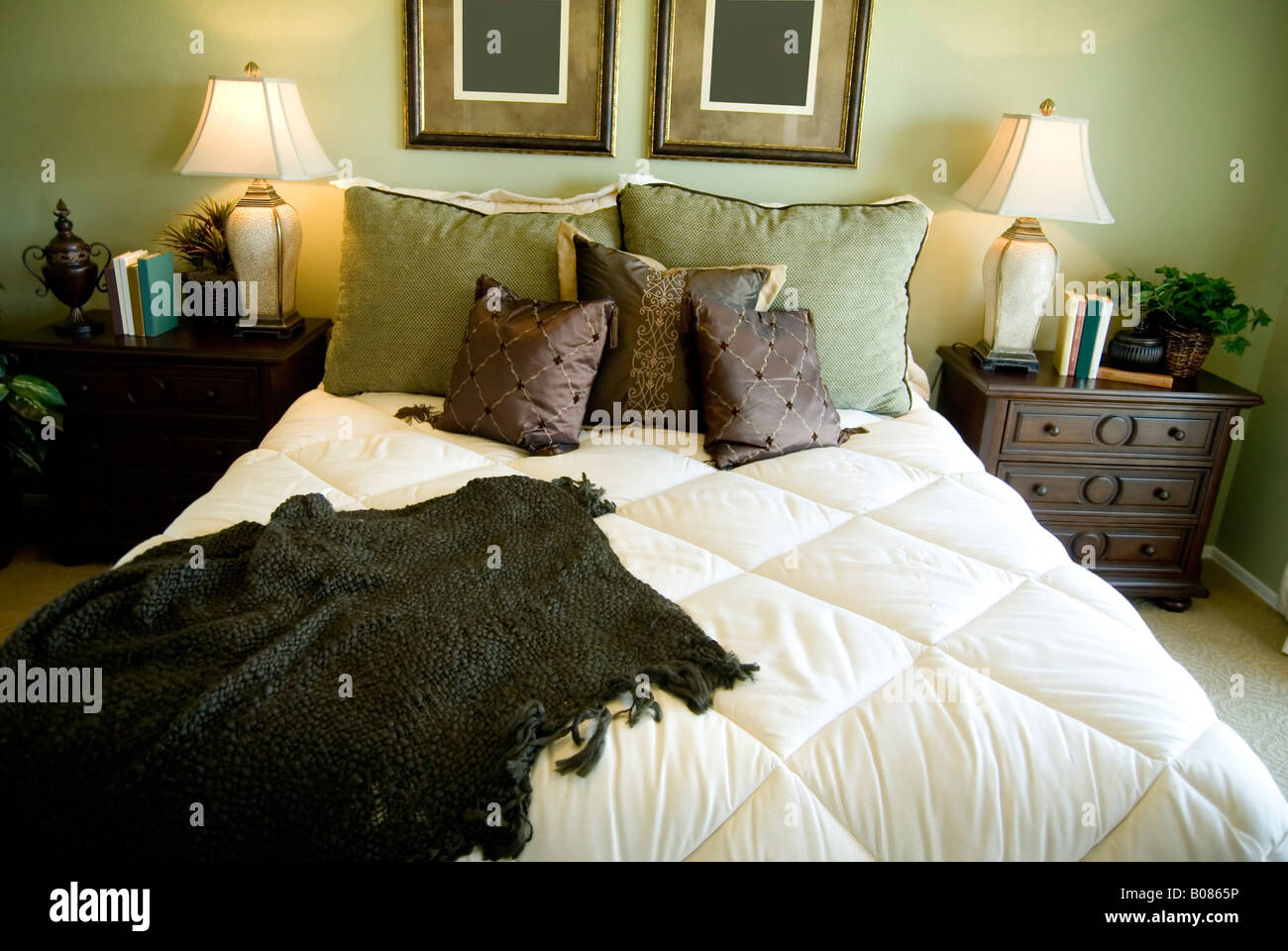 Beautiful showcase bedroom interior Stock Photo - Alamy