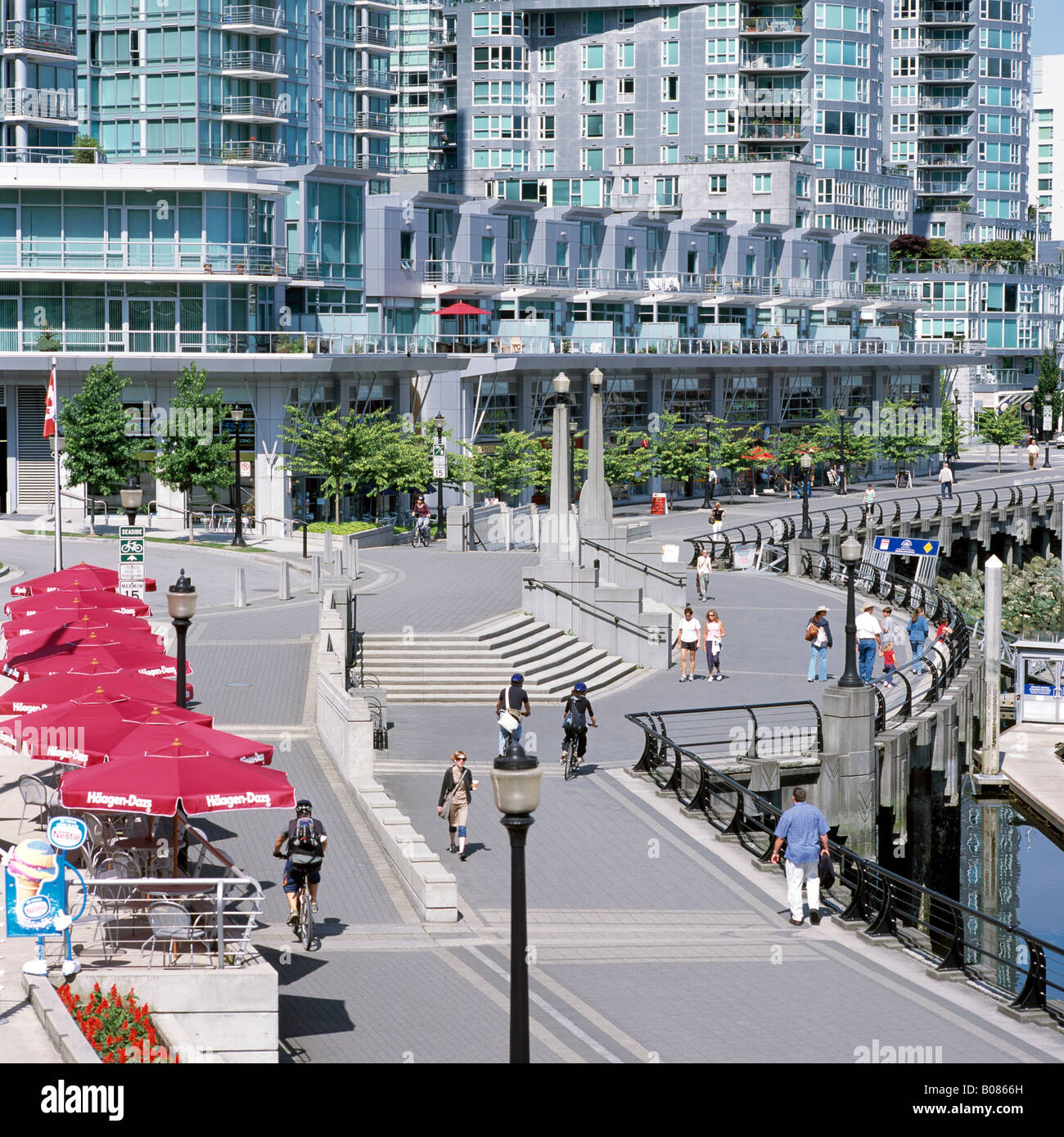 Vancouver, BC, British Columbia, Canada - Seawall and High Rise ...