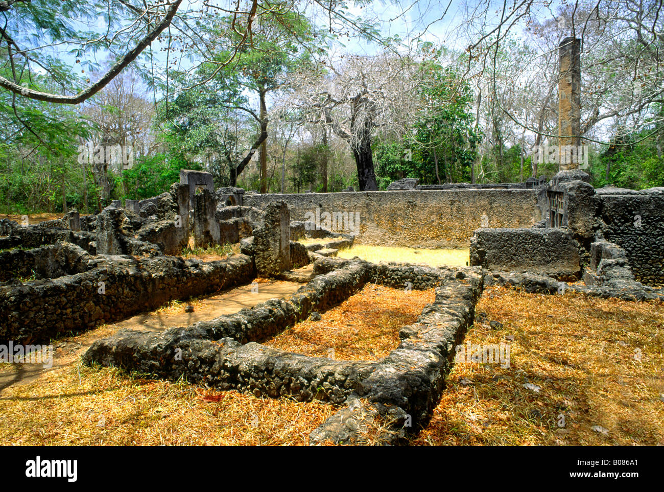 Gedi Ruins Kenya Stock Photo - Alamy