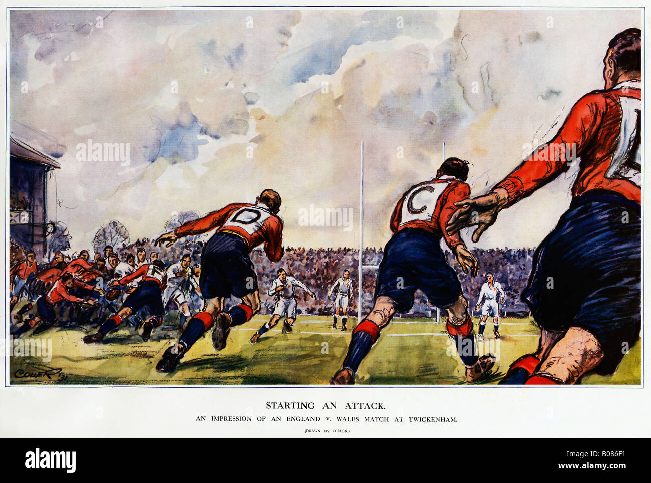 Rugby Illustration 1920 Stock Photos & Rugby Illustration 1920 Stock ...
