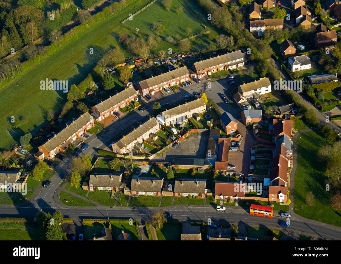 aerial view of housing estate Stock Photo - Alamy