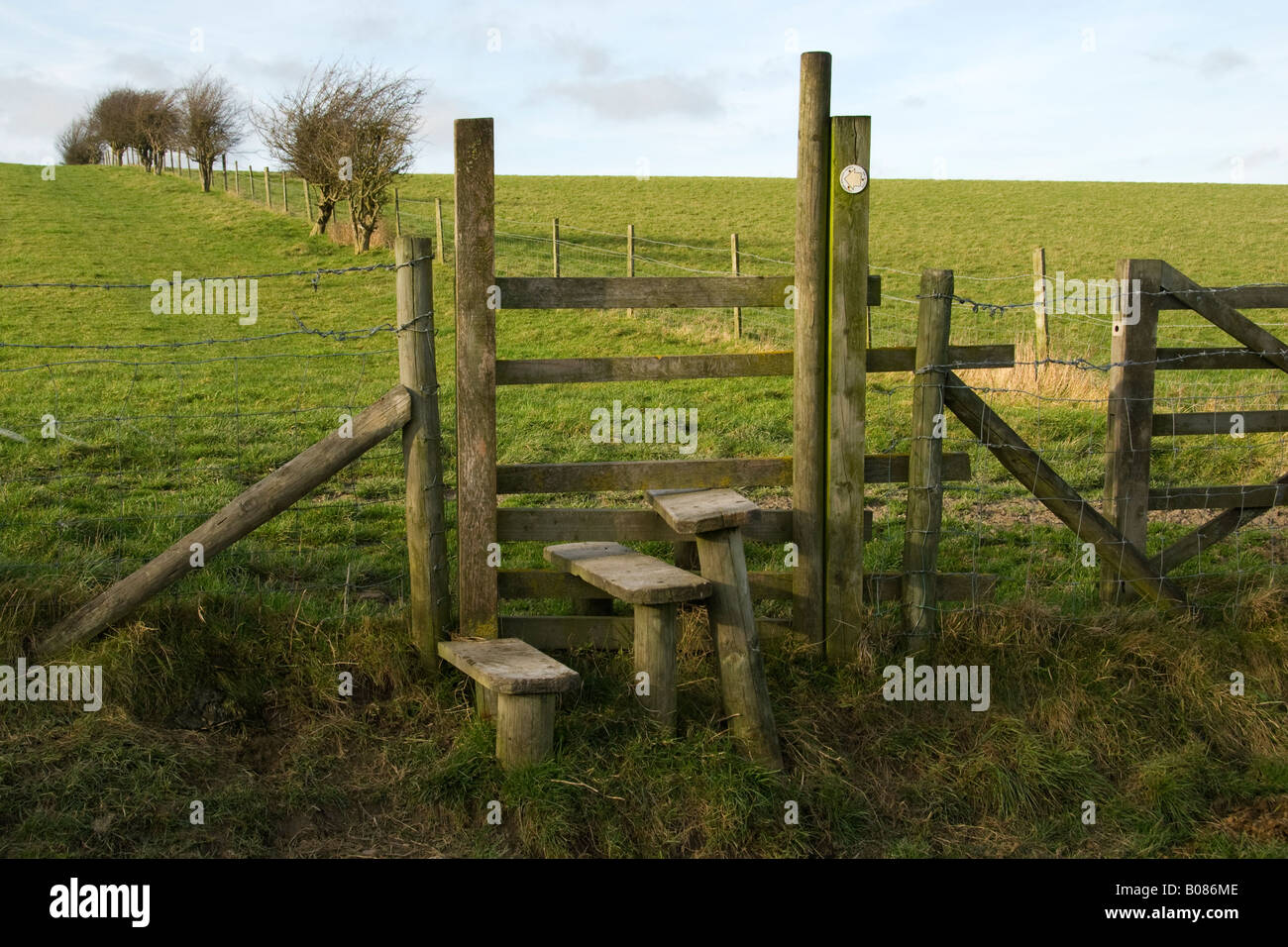 Traditional stile, Hertfordshire, England, UK Stock Photo - Alamy