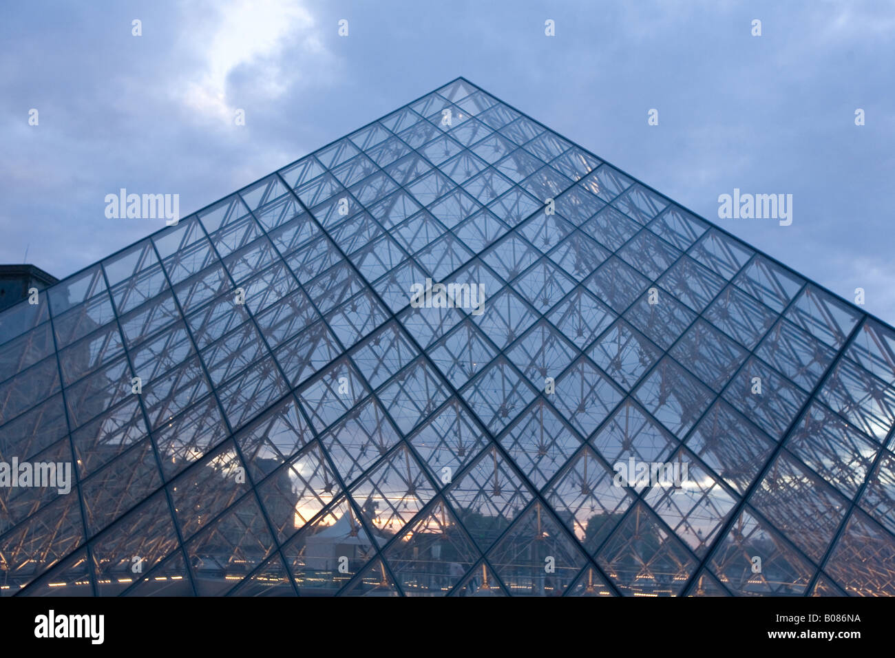 Museum du Louvre and the glass pyramid Paris France Stock Photo - Alamy