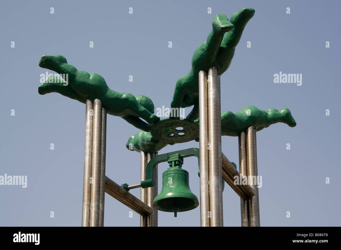 Japan Nagasaki Bell statue in Peace park Stock Photo - Alamy