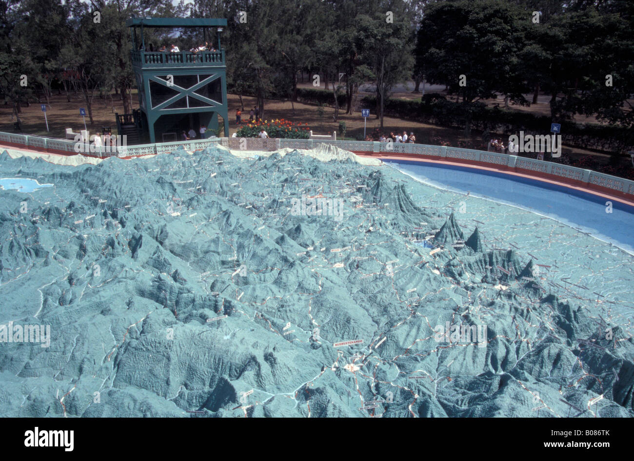 The Mapa en Relieve, a giant relief map of Guatemala in Parque Minerva ...