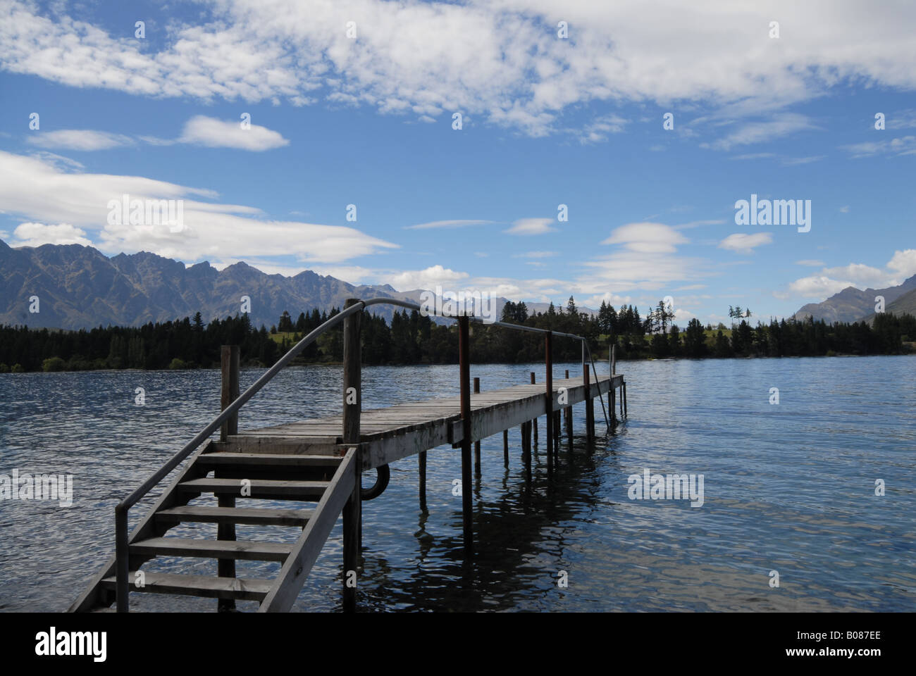 Pier Queenstown New Zealand Stock Photo - Alamy