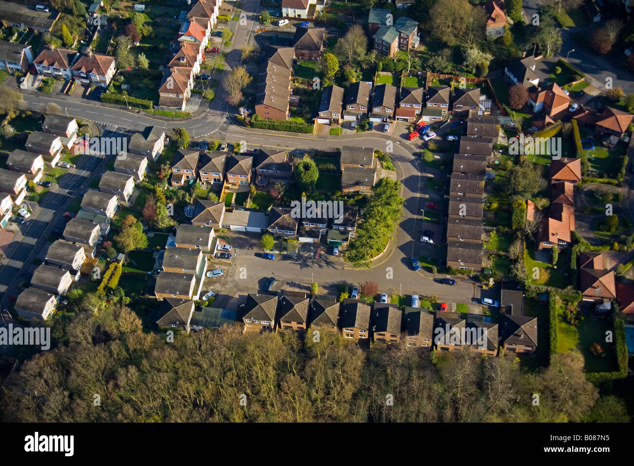 aerial view of housing estate Stock Photo - Alamy