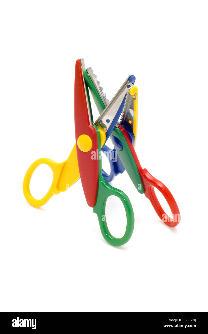 object on white wavy scissors Stock Photo - Alamy