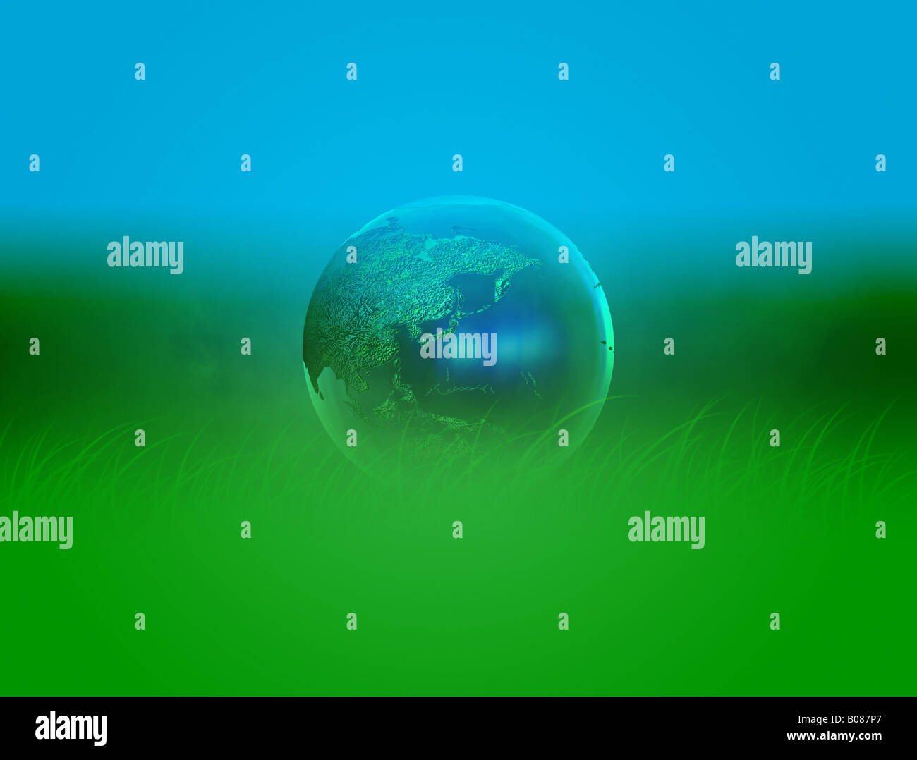 Concept of a green earth Stock Photo - Alamy