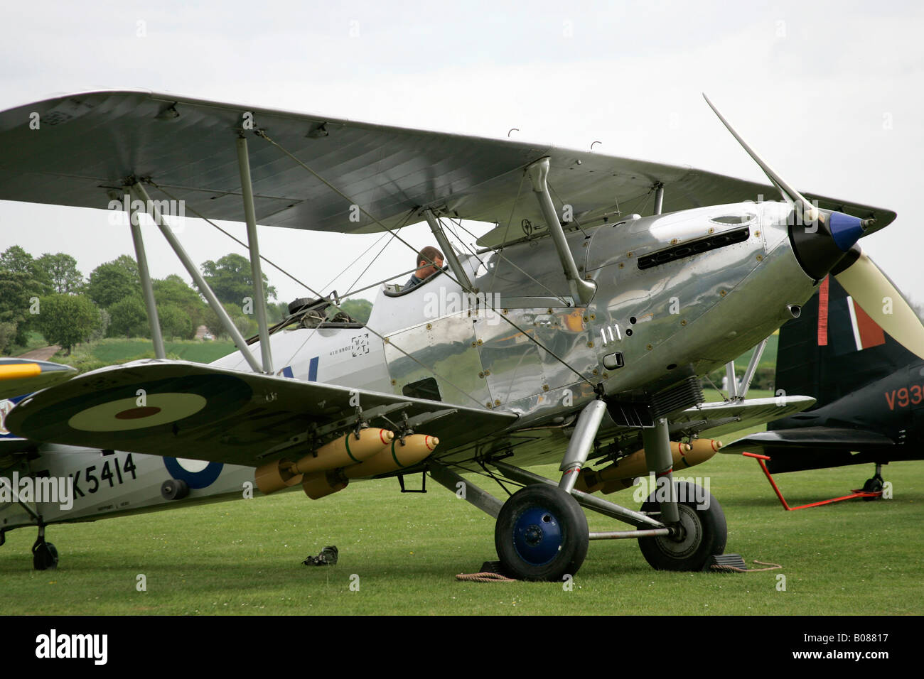 HAWKER HIND 1930'S FIGHTER AIRCRAFT,SHUTTLEWORTH Stock Photo - Alamy