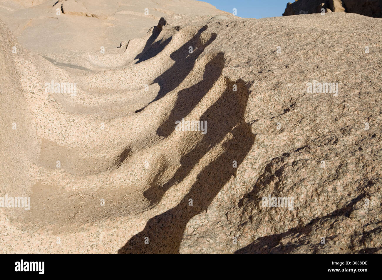 Quarry workings at the site of the Unfinished Obelisk, Aswan, Egypt ...