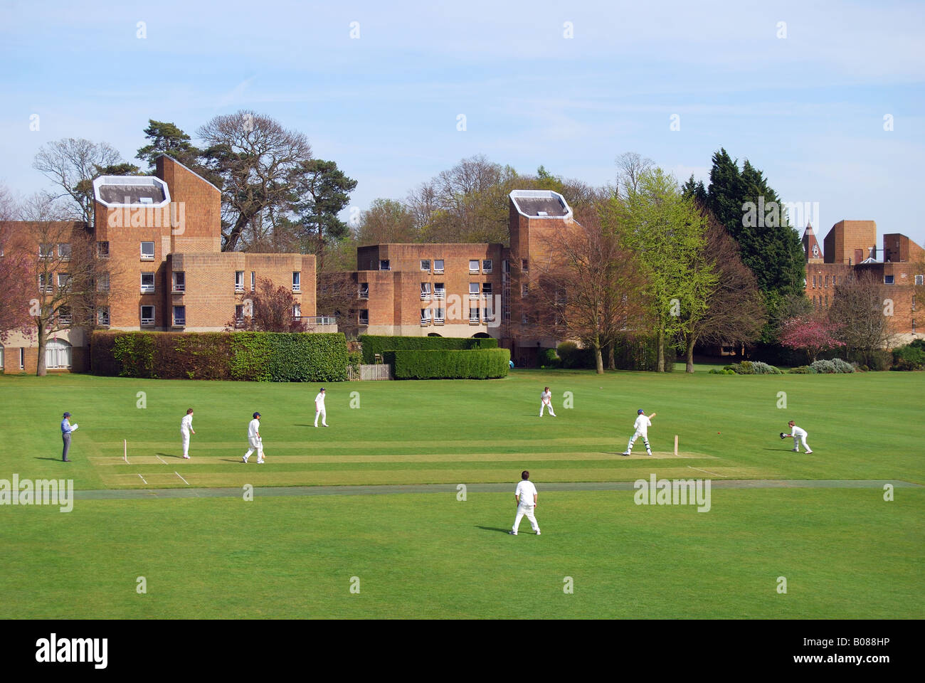 Cricket match, Charterhouse School, Godalming, Surrey, England, United ...