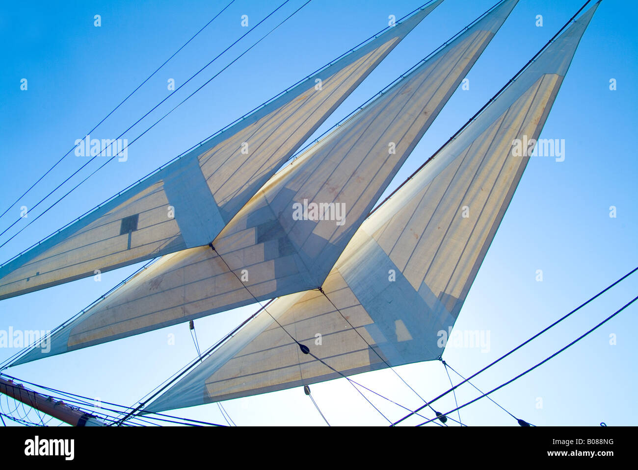 Sails on a ship Stock Photo - Alamy