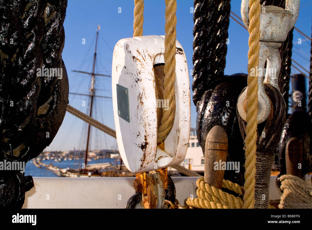 Maritime Museum of San Diego hoist Stock Photo - Alamy