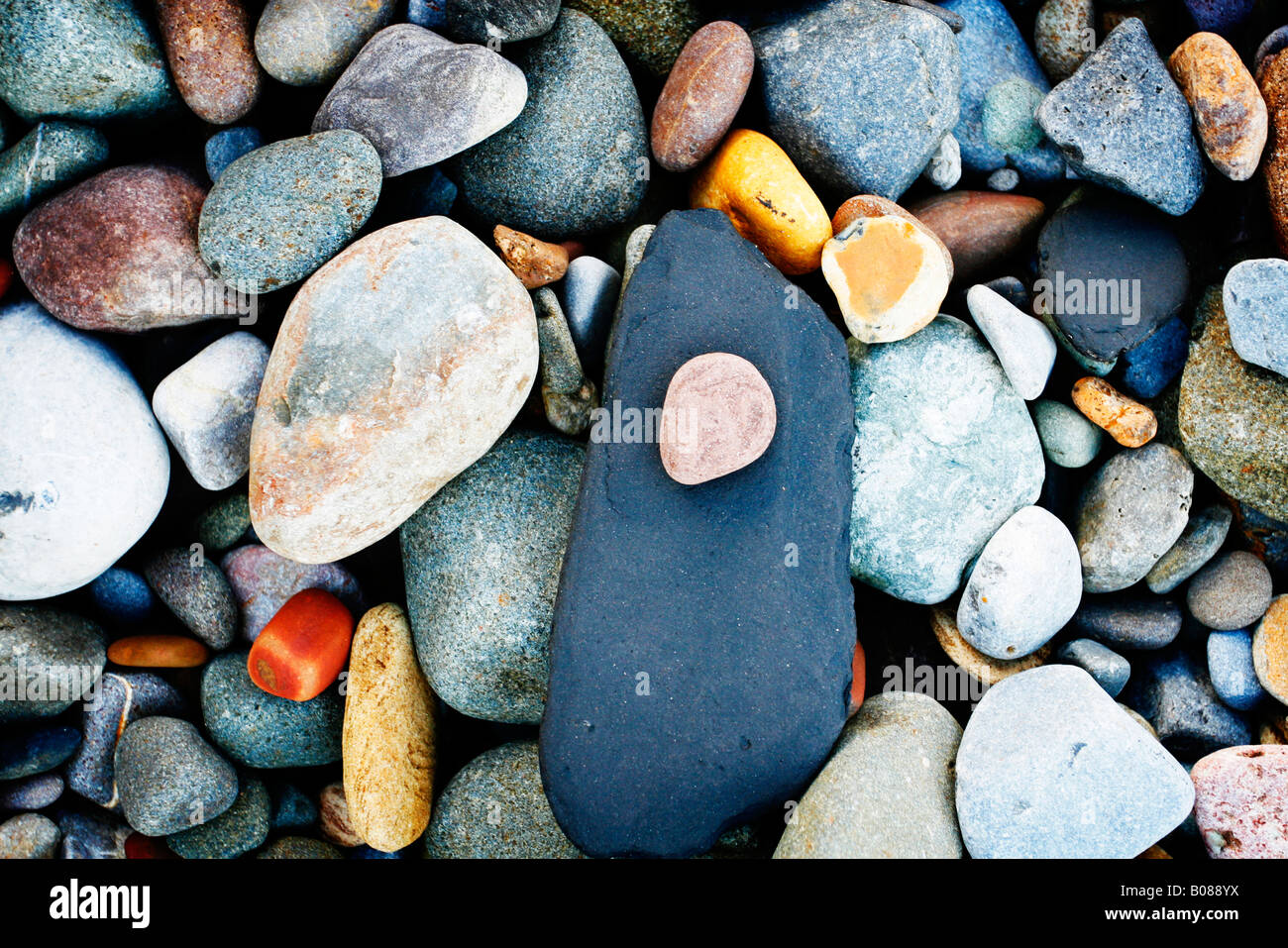 Colourful pebbles on the beach Stock Photo - Alamy