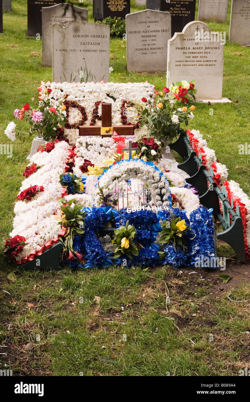 Gravestone With Flowers