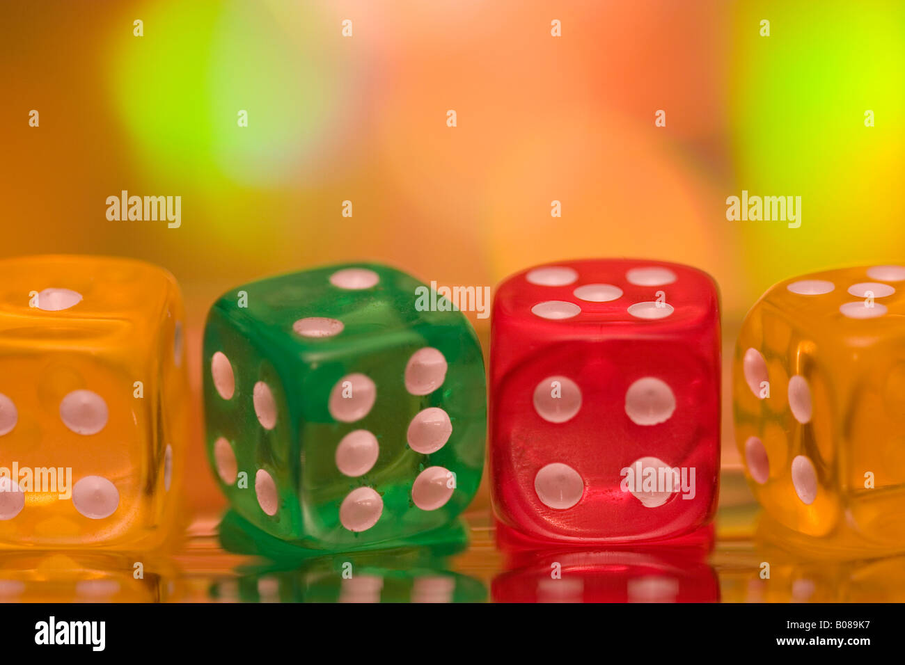 Colourful dice hi-res stock photography and images - Alamy