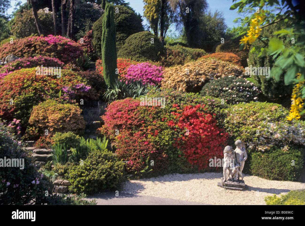 The twin naturalists statue The Rock Garden Leonardslee Gardens Lower ...