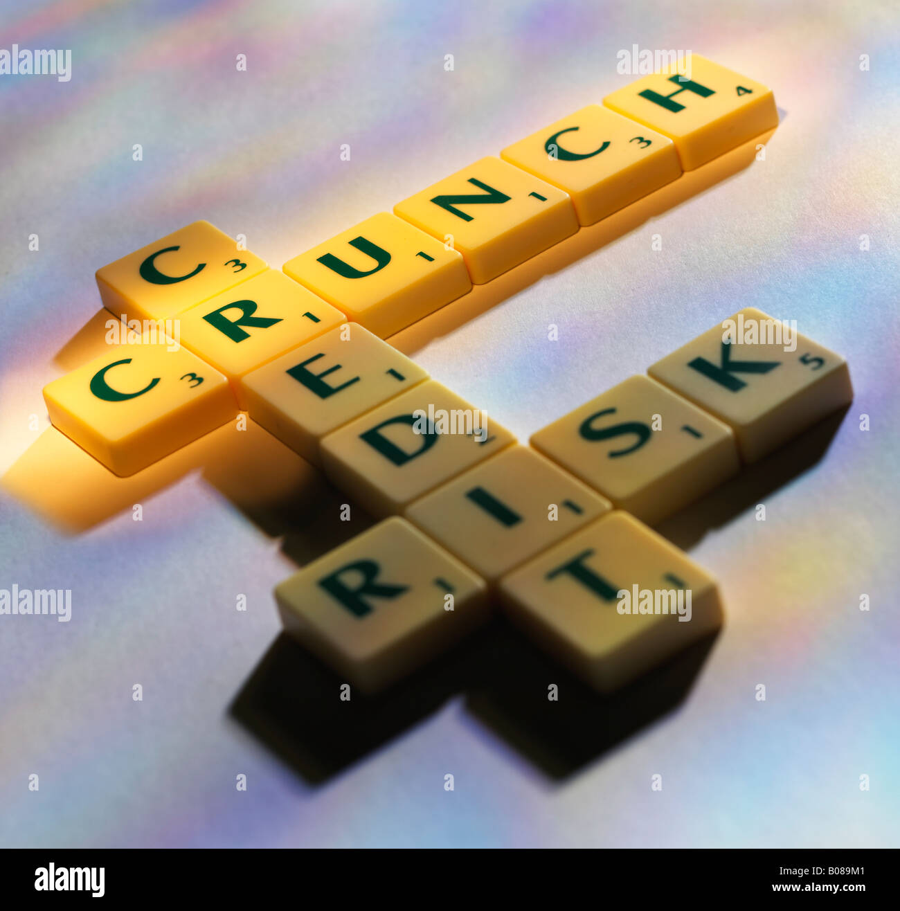 SCRABBLE LETTERS SPELLING THE WORDS CREDIT RISK CRUNCH Stock Photo - Alamy