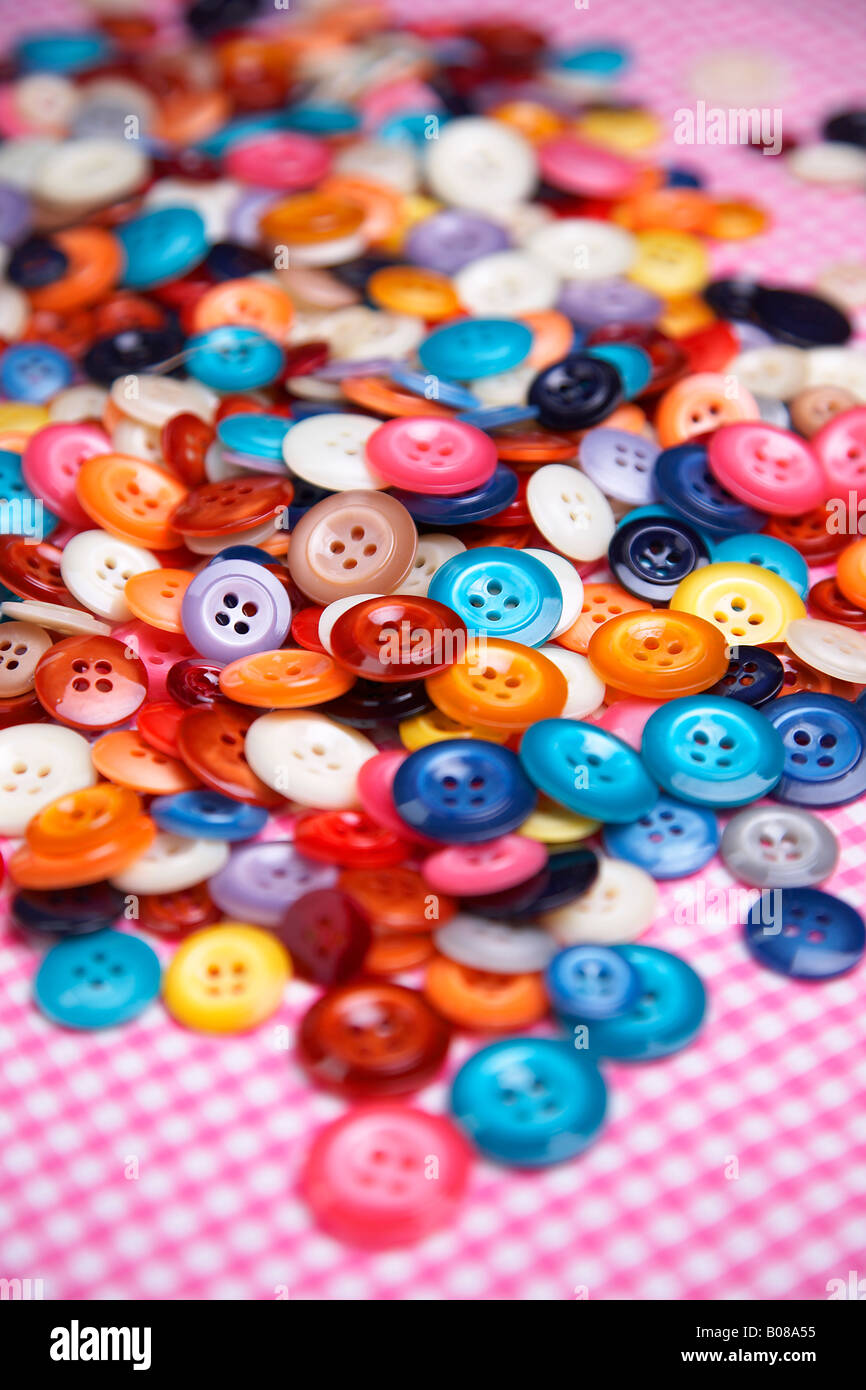 Piles of buttons Stock Photo - Alamy