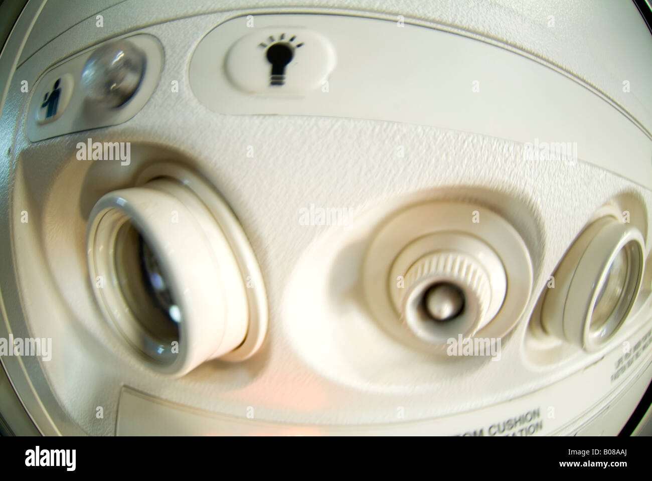 Air conditioning vents on an airplane Stock Photo - Alamy