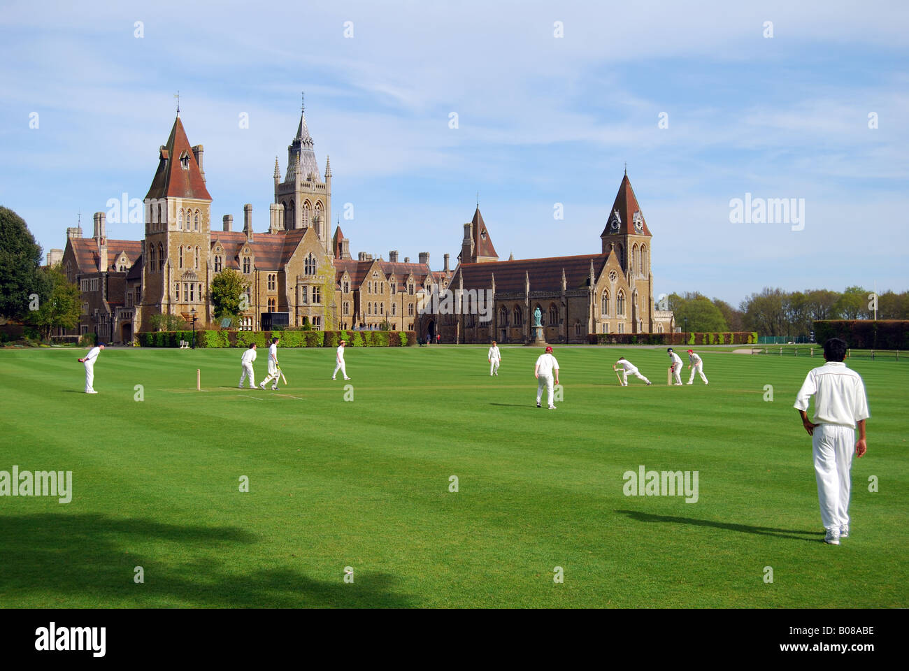 Cricket match, Charterhouse School, Godalming, Surrey, England, United ...