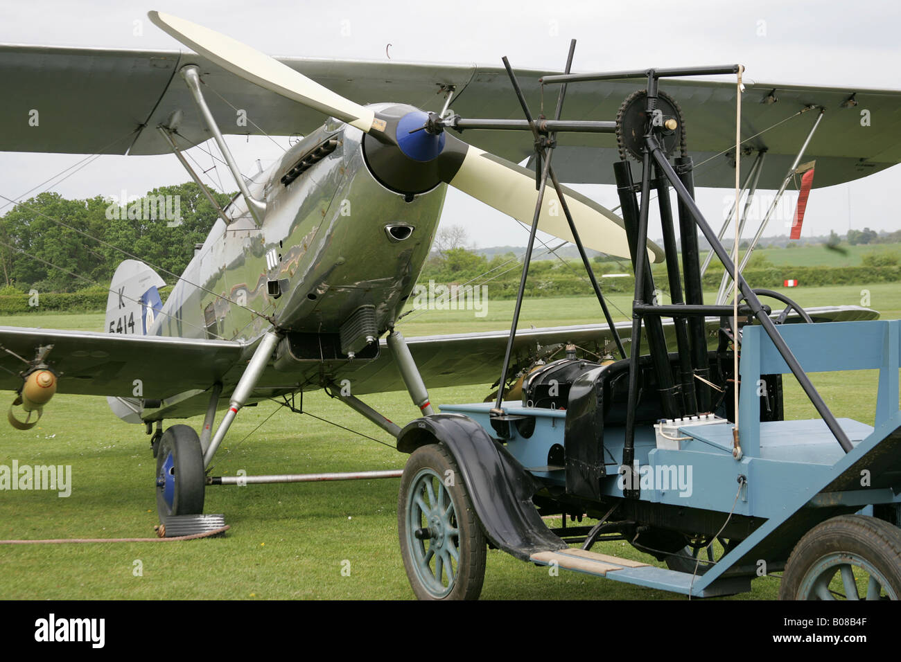 HAWKER HIND 1930'S BIPLANE FIGHTER AIRCRAFT WITH HUCKS STARTER ...