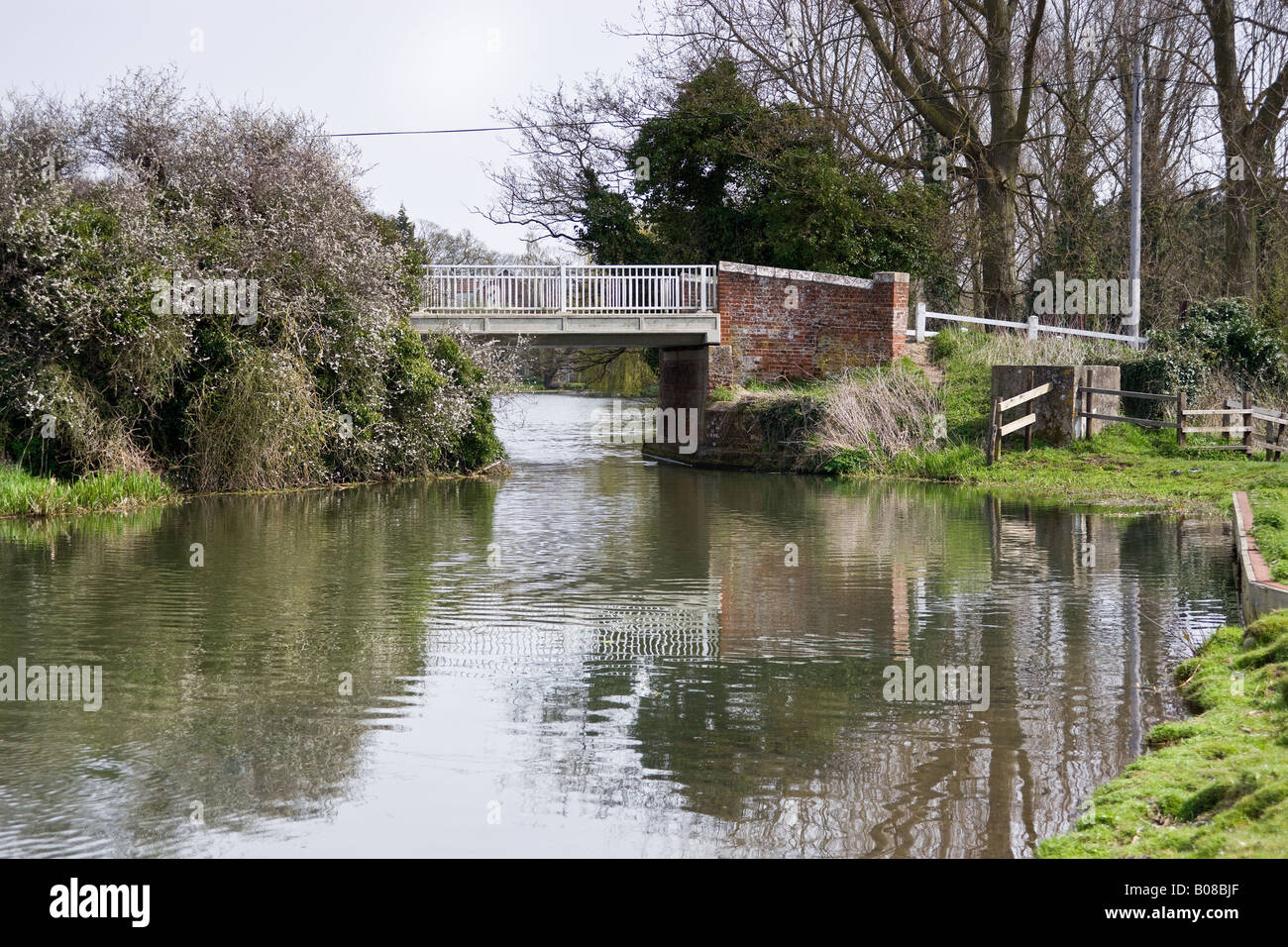 New reinforced road bridge across the Bure river near Oxnead Mill ...