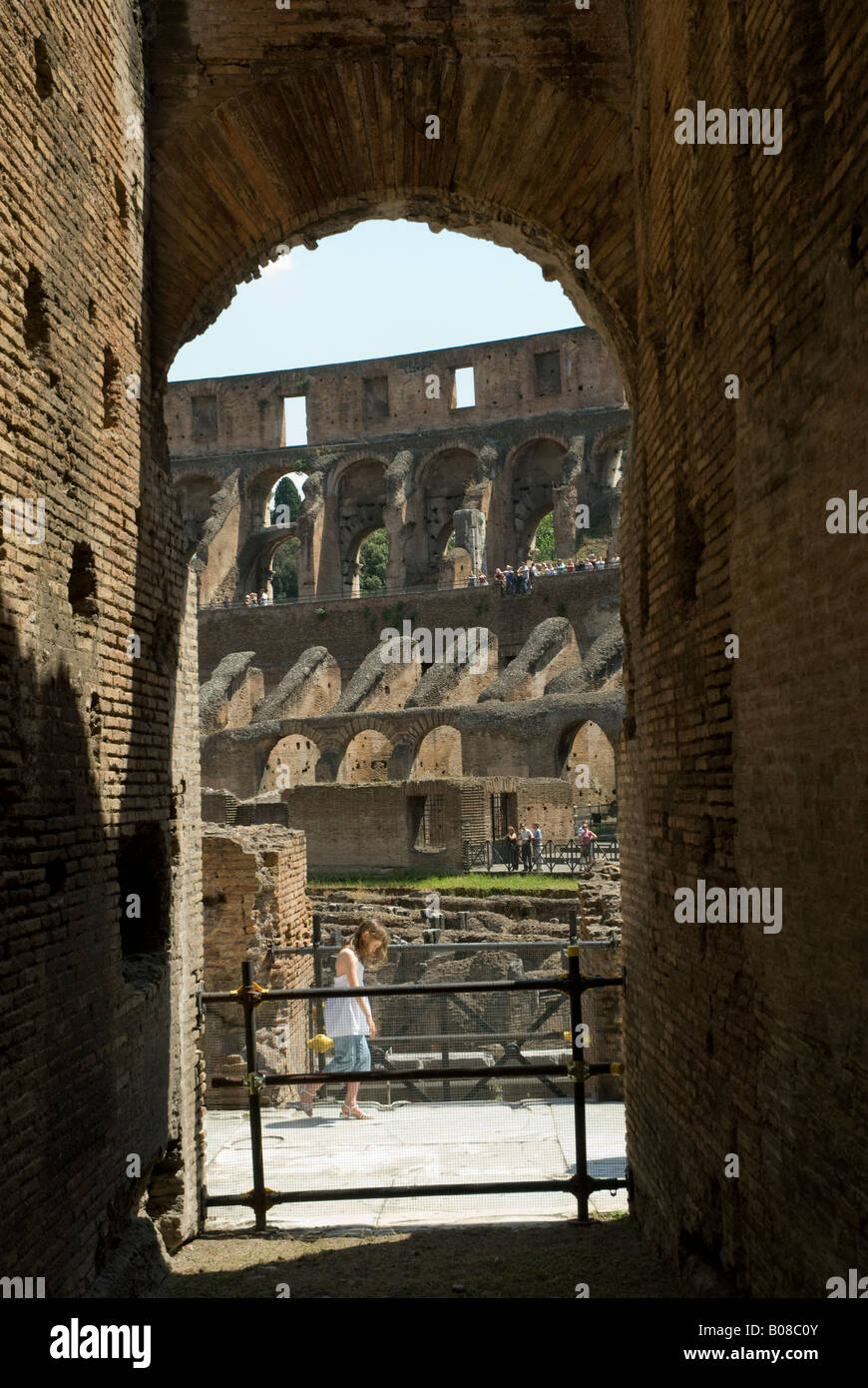 Colosseum, Colosseo, Rome. Gateway entrances to the seating tiers Stock ...