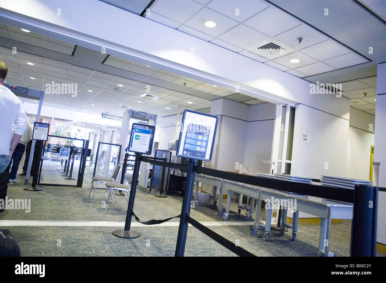 Airport security area Stock Photo - Alamy