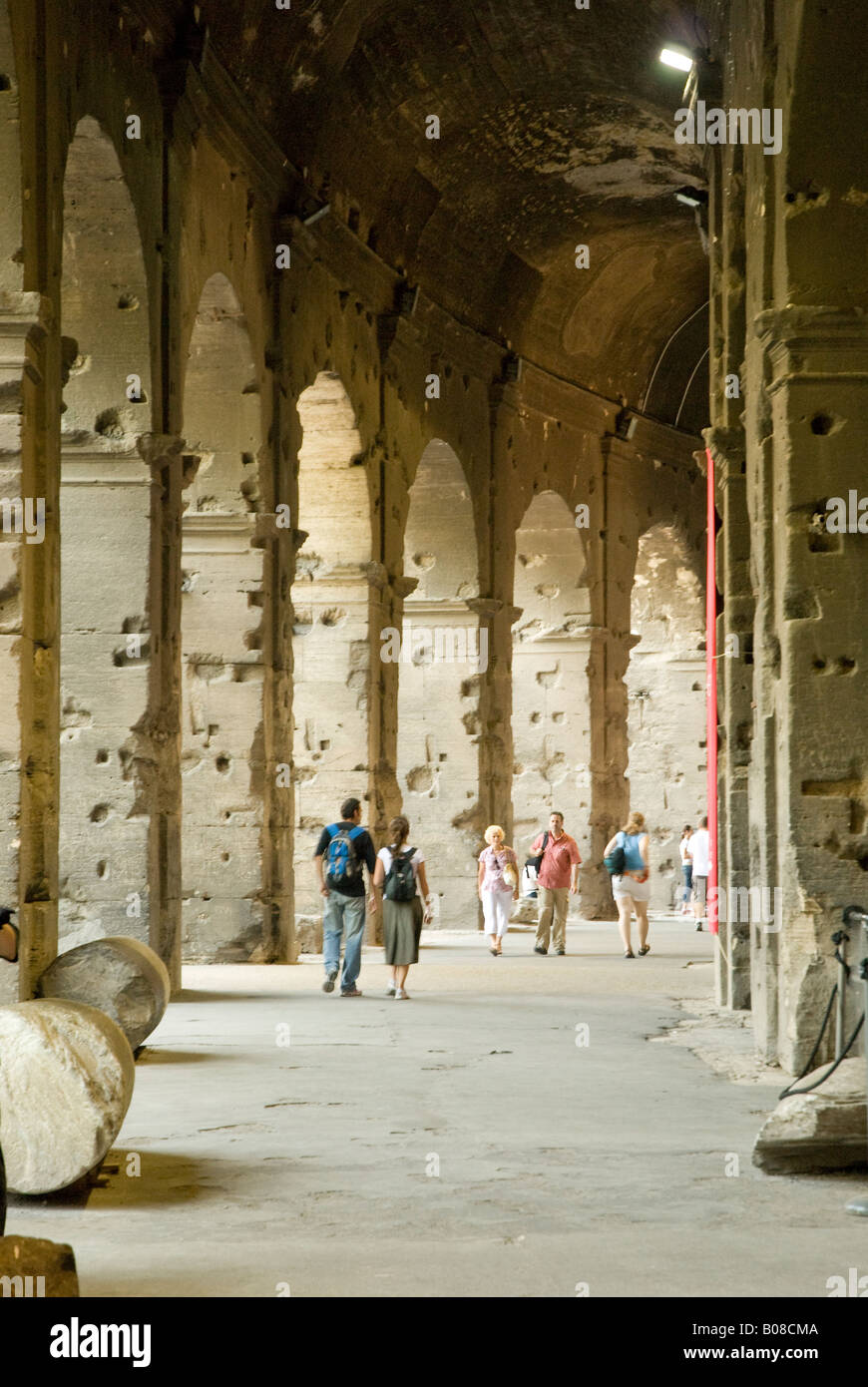 Colosseum Colosseo Rome Passageways (vomitoria) under the seating tiers ...
