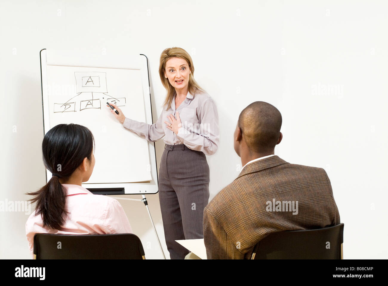 Businesswoman giving presentation Stock Photo - Alamy
