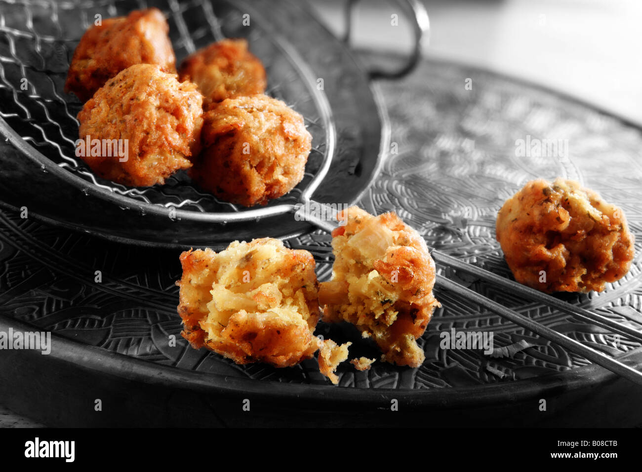 Onion Bhaji - Indian food Stock Photo - Alamy