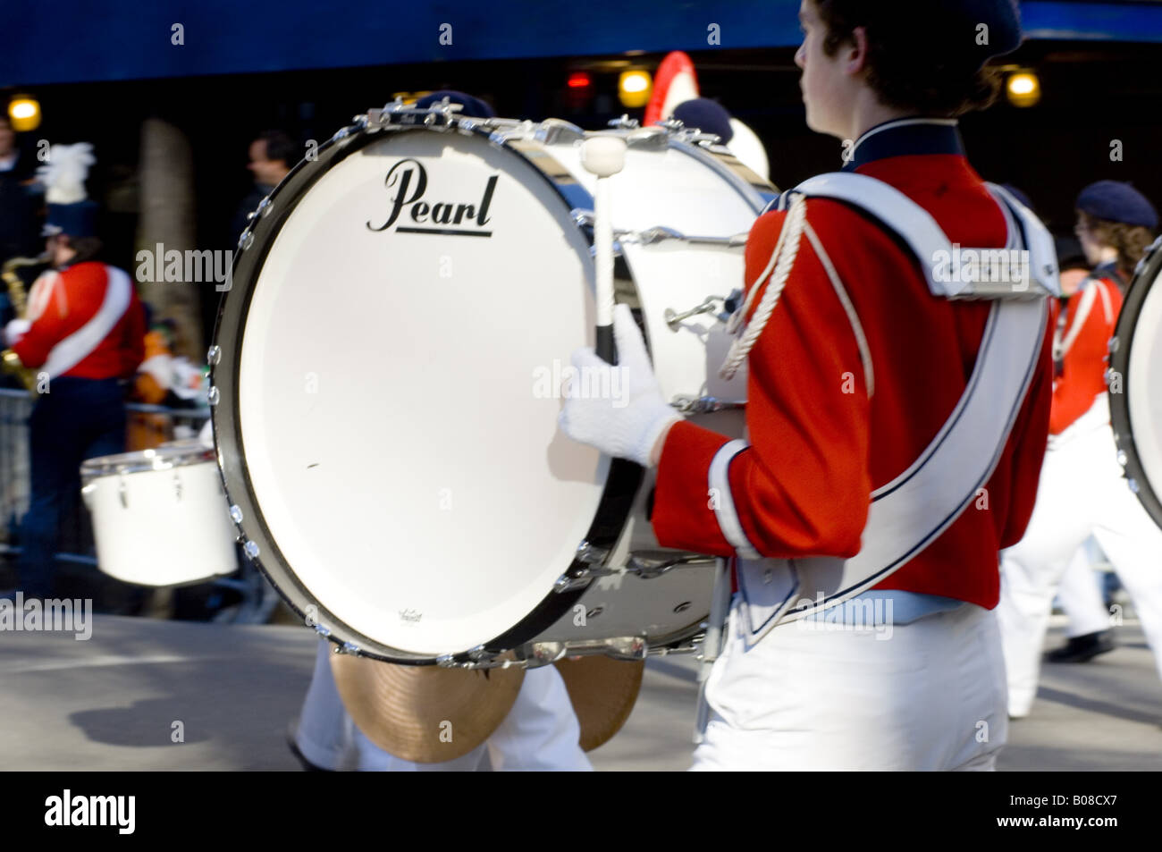 New York City St Patrick s Day Parade high school marching band Stock ...