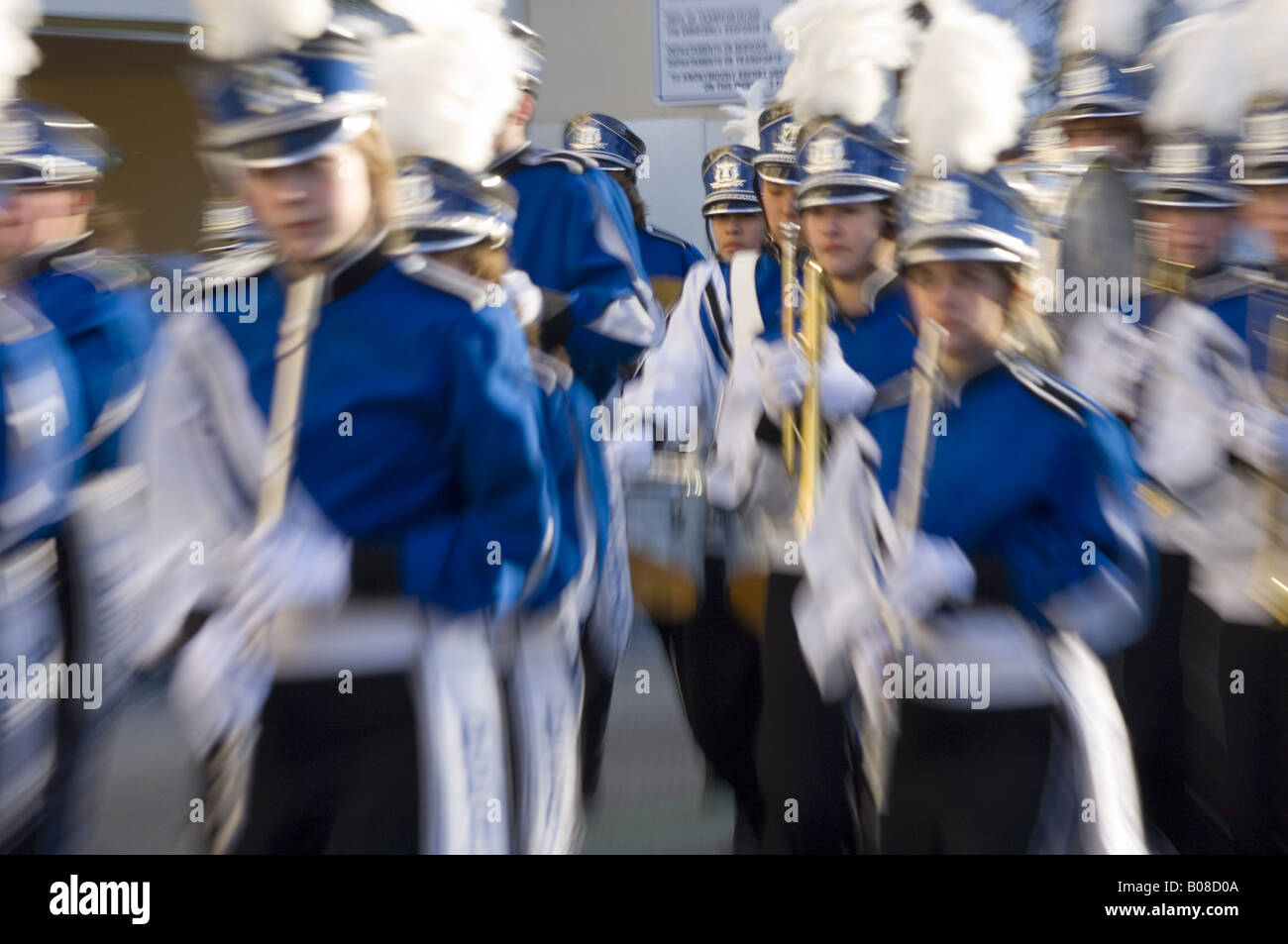 New York City St Patrick s Day Parade high school marching band Stock ...