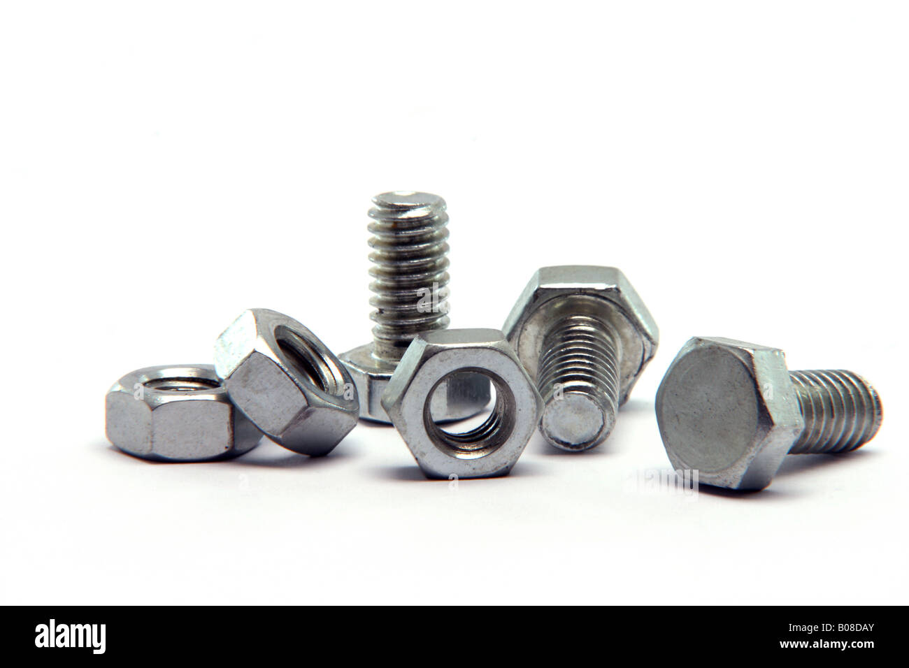 screws and bolts detail isolated on white background with copy space ...