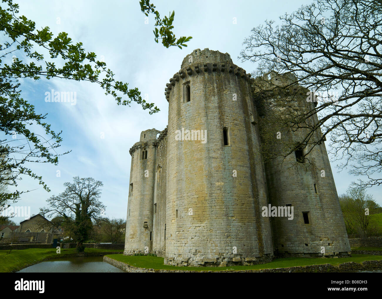 Nunney castle in Somerset UK Stock Photo - Alamy