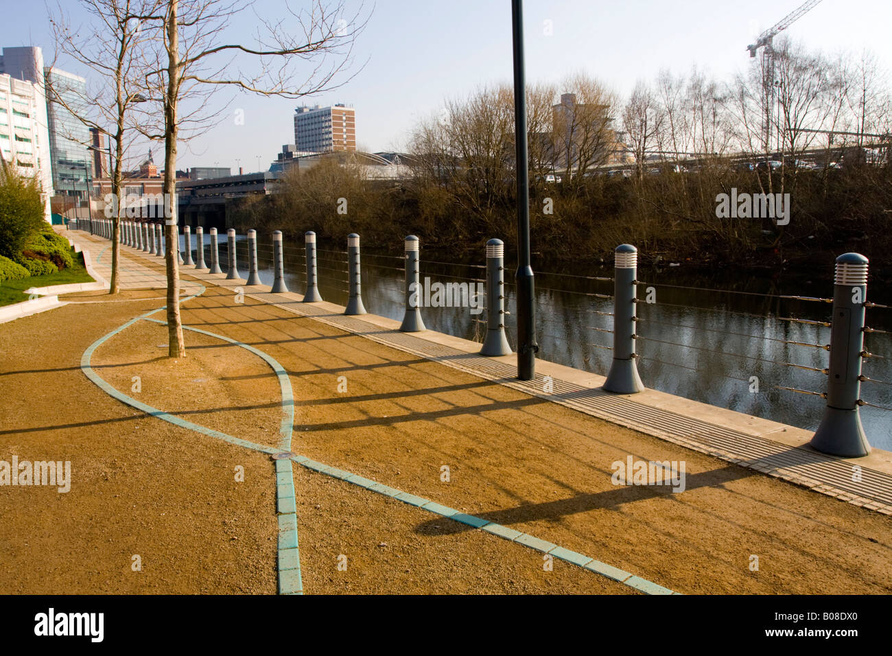 Waterfront outside Whitehall Quay Leeds UK Stock Photo - Alamy