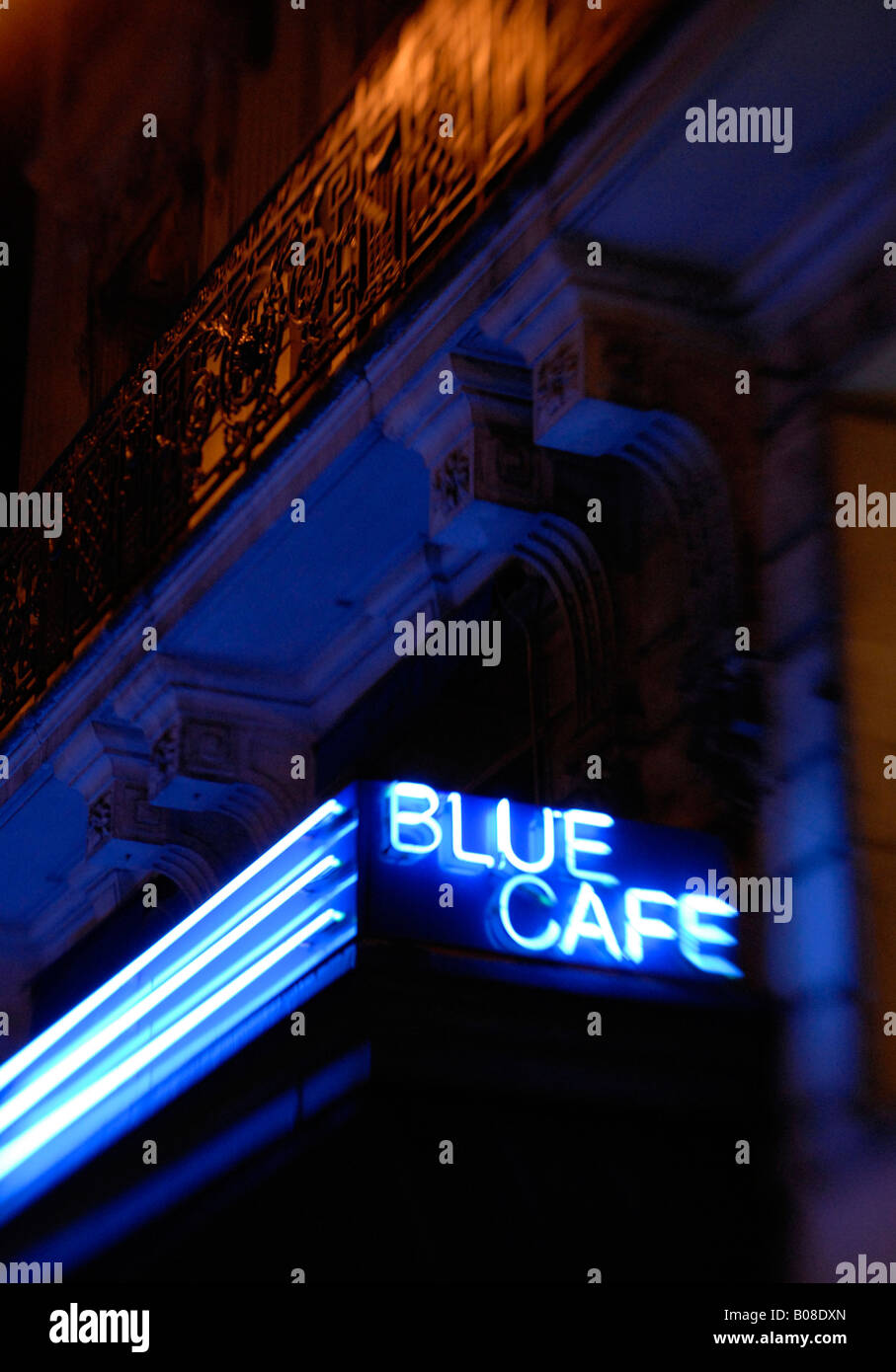 Blue cafe paris Stock Photo - Alamy