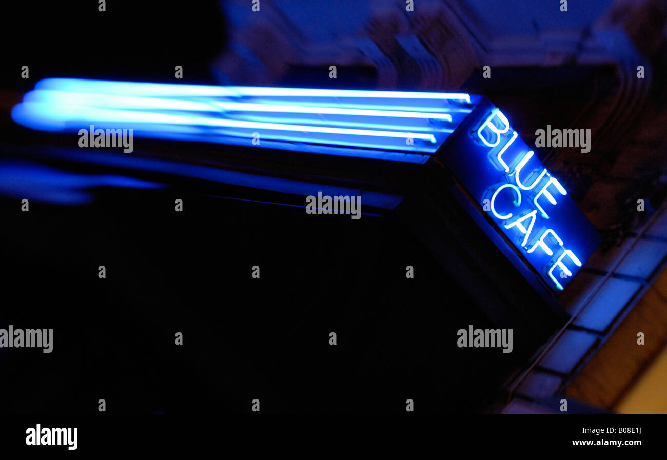 Blue cafe Paris Stock Photo - Alamy