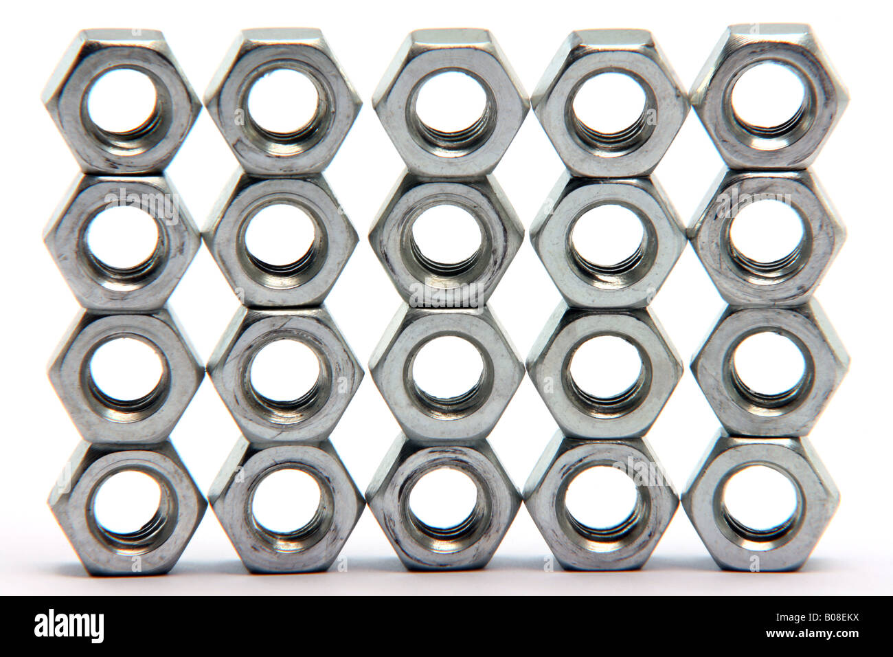 bolts texture isolated on white background construction industry Stock ...