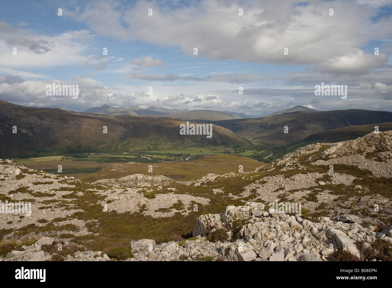 Kinlochewe village from Beinn Eighe NNR, Kinlochewe, Wester Ross ...