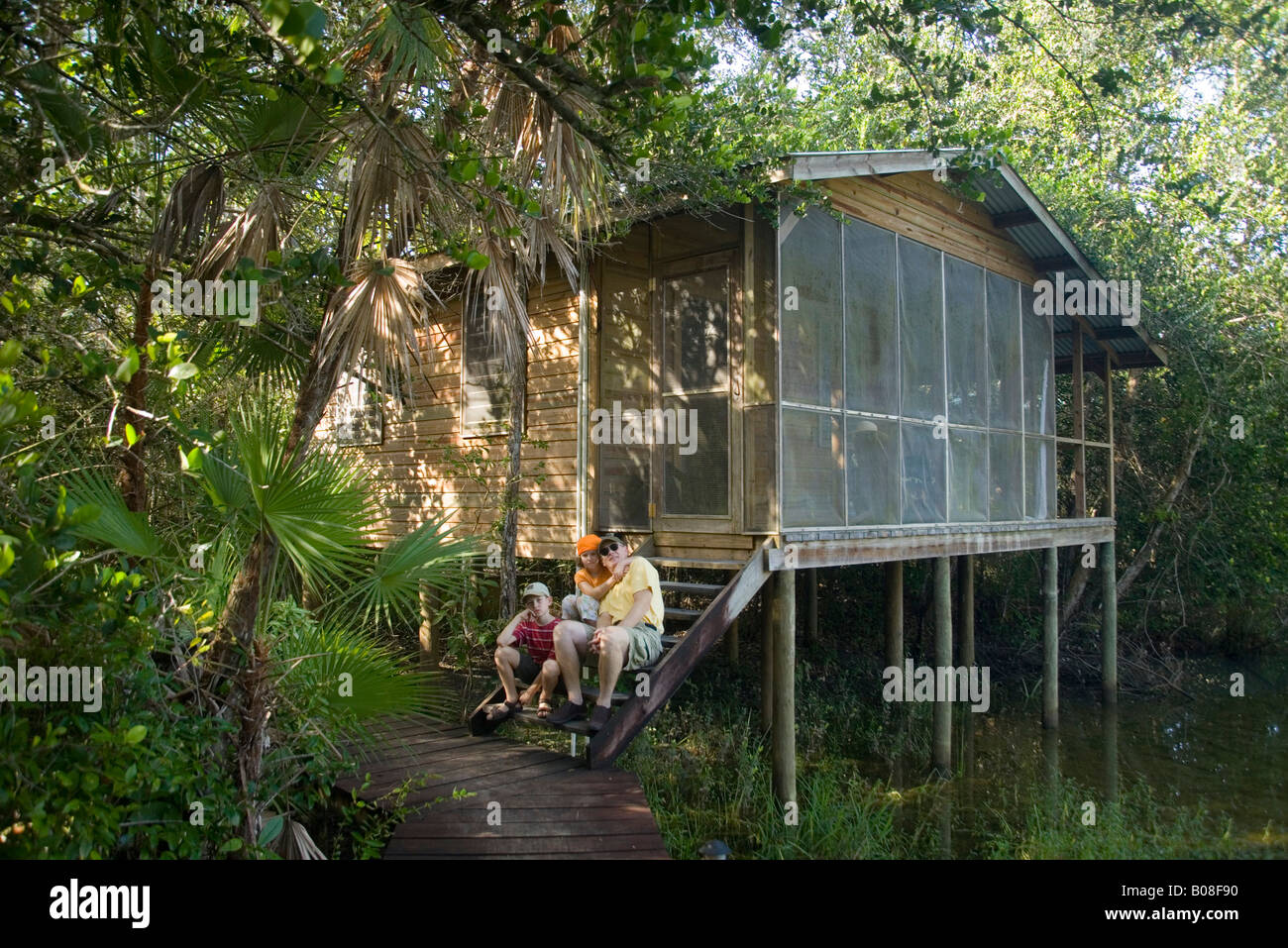 Cabin, Tropical Education Center at Belize Zoo, Belize, Central America ...