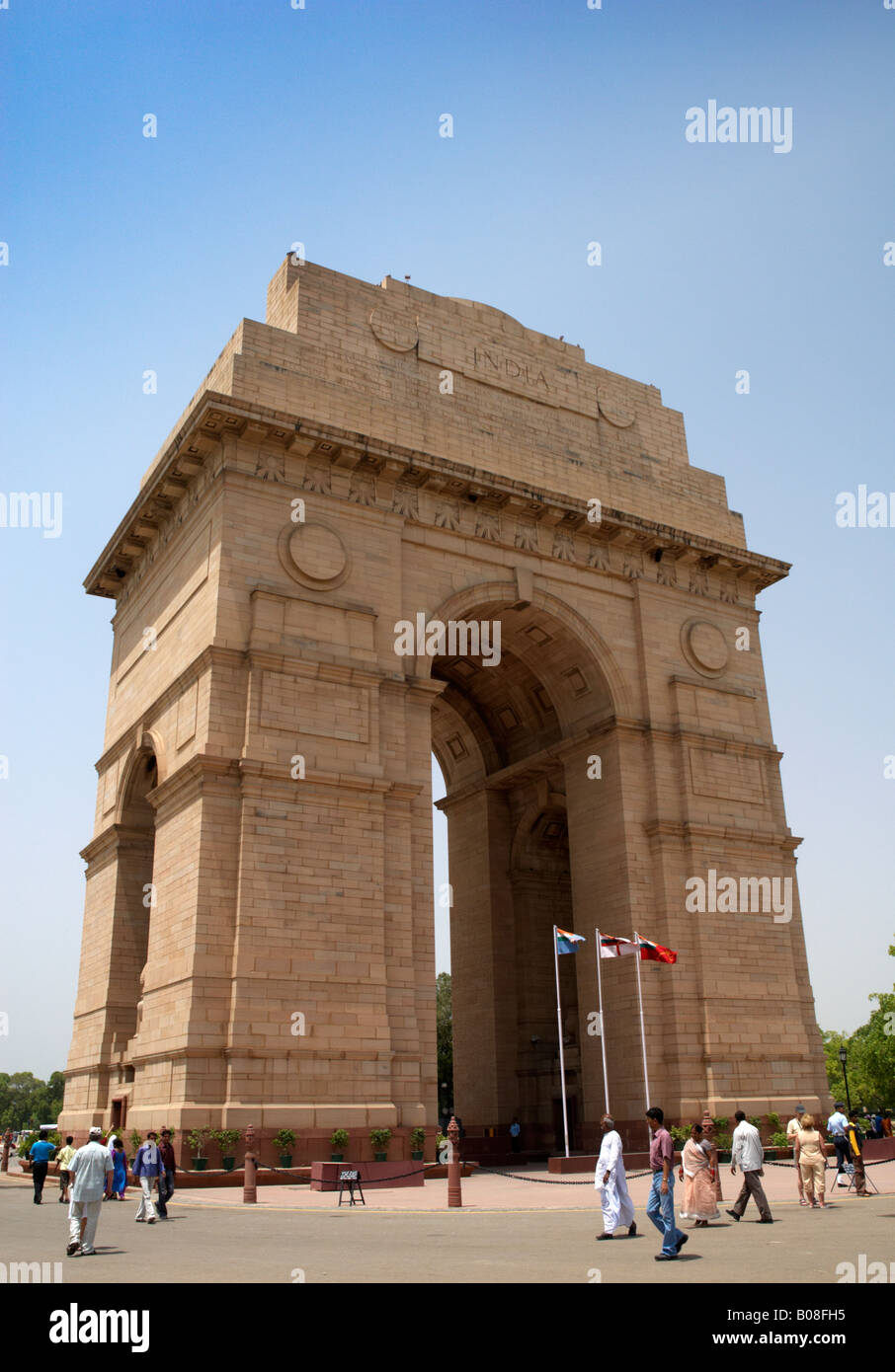 India Gate stands on Rajpath in the Indian capital of Delhi and ...